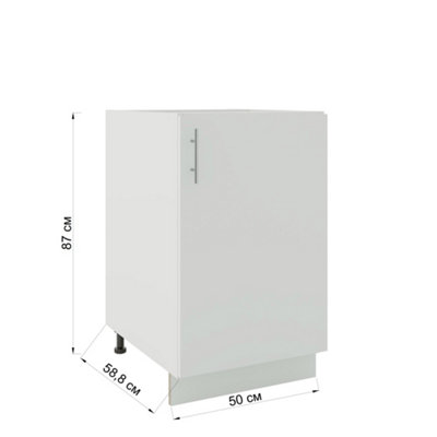 JD Greta Adjustable Legs Kitchen Base Unit 500mm Storage Cabinet With ...