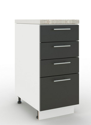 JD Greta Adjustable Legs Kitchen Drawer Unit 400mm Storage Cabinet With ...