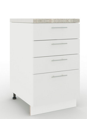 JD Greta Adjustable Legs Kitchen Drawer Unit 500mm Storage Cabinet With ...