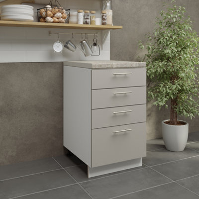JD Greta Adjustable Legs Kitchen Drawer Unit 500mm Storage Cabinet With ...