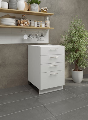 JD Greta Adjustable Legs Kitchen Drawer Unit 500mm Storage Cabinet With ...
