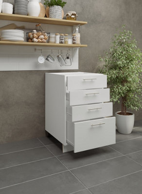 JD Greta Adjustable Legs Kitchen Drawer Unit 500mm Storage Cabinet With ...