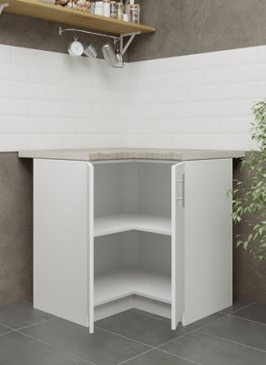 JD Greta Kitchen Base Corner Unit 800mm Cabinet With Doors 80cm White ...