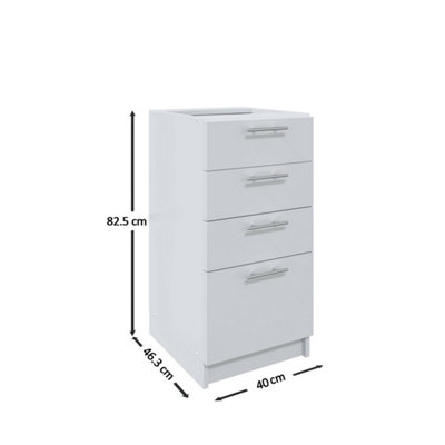 JD Greta Kitchen Base Drawer Unit 400mm Cabinet With Fronts 40cm ...