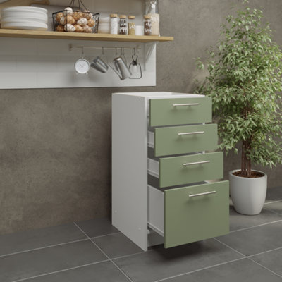 JD Greta Kitchen Base Drawer Unit 400mm Cabinet With Fronts 40cm - Sage ...