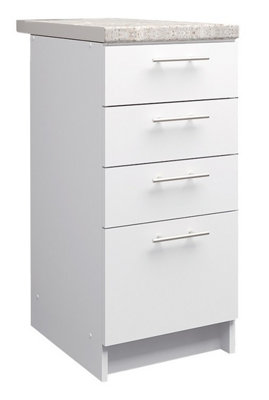 JD Greta Kitchen Base Drawer Unit 400mm Cabinet With Fronts 40cm White ...