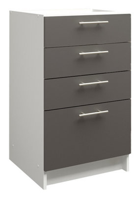 JD Greta Kitchen Base Drawer Unit 500mm Cabinet With Fronts 50cm - Dark ...