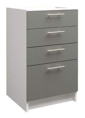 JD Greta Kitchen Base Drawer Unit 500mm Cabinet With Fronts 50cm - Grey ...