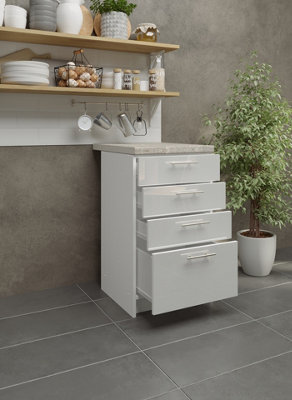 JD Greta Kitchen Base Drawer Unit 500mm Cabinet With Fronts 50cm White ...