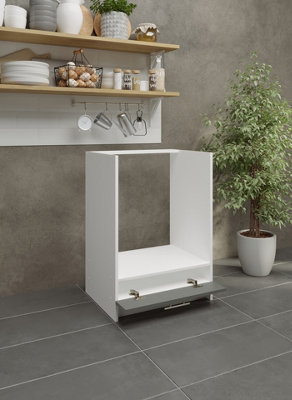 JD Greta Kitchen Base Oven Unit 600mm Cabinet With Front 60cm - Grey Matt