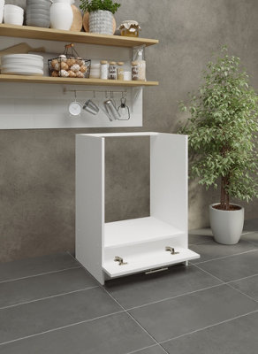 JD Greta Kitchen Base Oven Unit 600mm Cabinet With Front 60cm - White Gloss
