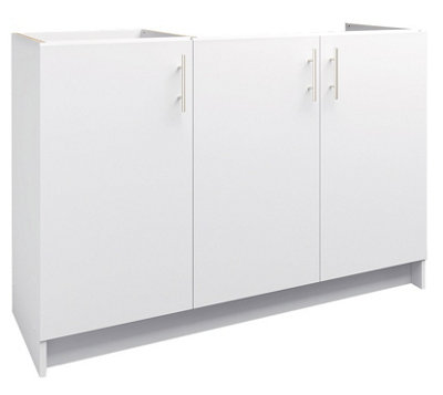 JD Greta Kitchen Base Sink Unit 1200mm Cabinet With Doors 120cm - White ...
