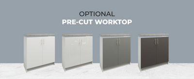 JD Greta Kitchen Base Sink Unit 800mm Cabinet With Doors 80cm - White Gloss