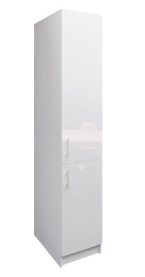 JD Greta Kitchen Base Tall Ladder Unit 400mm With Doors 40cm - White Gloss