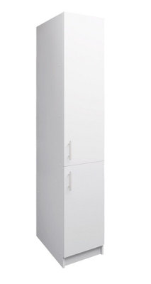 JD Greta Kitchen Base Tall Ladder Unit 400mm With Doors 40cm White Matt