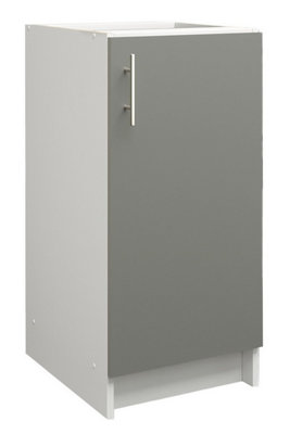 JD Greta Kitchen Base Unit 400mm Storage Cabinet With Door Shelf 40cm - Grey Matt