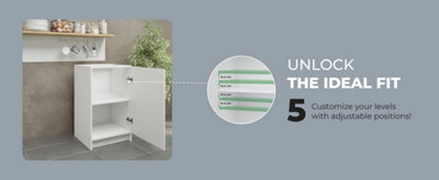 JD Greta Kitchen Base Unit 500mm Storage Cabinet With Door Shelf 50cm ...