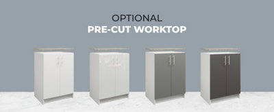 JD Greta Kitchen Base Unit 600mm Storage Cabinet With Doors Shelf 60cm ...