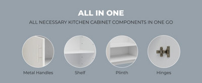 Buy JD Greta Kitchen Base Unit 800mm Storage Cabinet With Doors Shelf ...