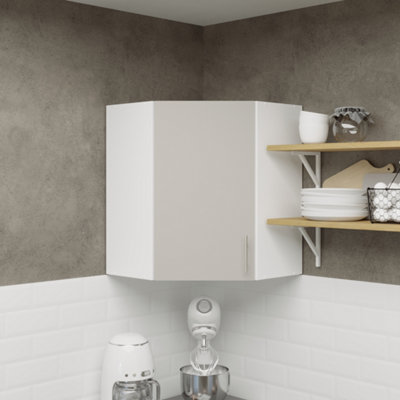 JD Greta Kitchen Wall Corner Unit 600mm Cabinet With Door and Shelf ...