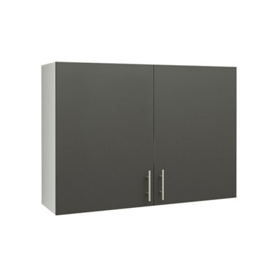 JD Greta Kitchen Wall Unit 1000mm Storage Cabinet With Doors and Shelf ...