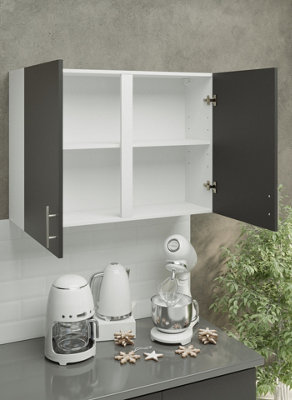 JD Greta Kitchen Wall Unit 1000mm Storage Cabinet With Doors and Shelf ...