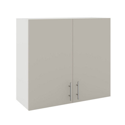 JD Greta Kitchen Wall Unit 800mm Storage Cabinet With Doors and Shelf 80cm - Cashmere Matt