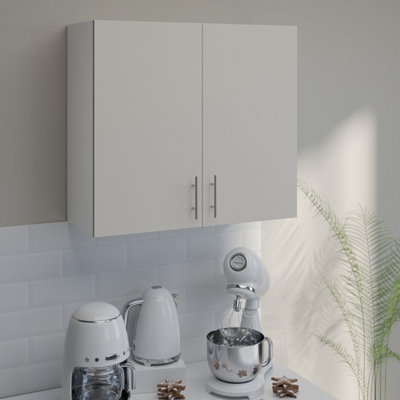 JD Greta Kitchen Wall Unit 800mm Storage Cabinet With Doors and Shelf 80cm - Cashmere Matt