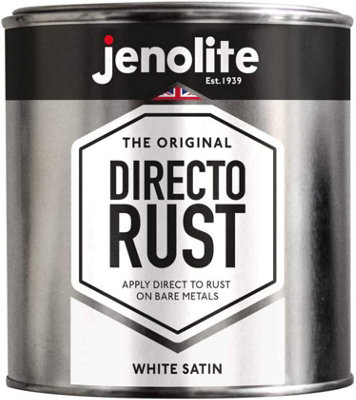 Jenolite Directorust All-in-One Multi-Surface Paint - White Satin - 1L