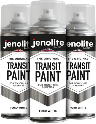 Jenolite Ford Diamond White Transit Paint - 400ml Spray Can - 3-Pack