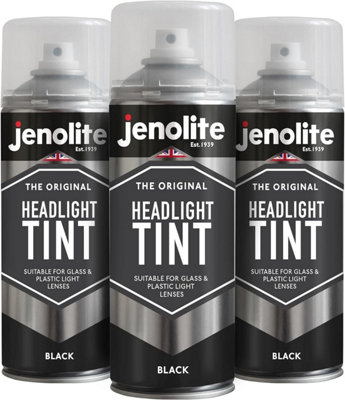 Jenolite Lens Lacquer Headlight Tint Paint - Black - 400ml Spray Can ...