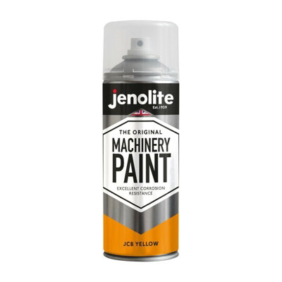 Jenolite Scuff Resistant Machinery Paint - JCB Yellow - 400ml Spray Can