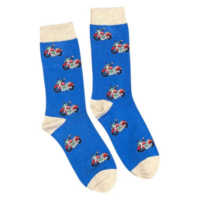 Jess & Lou Mens Novelty Motorcycle Socks 7-11