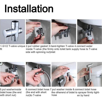 Jet Handheld Bidet Toilet Spray Muslims Hygienic Shattaf Douche Shower ...