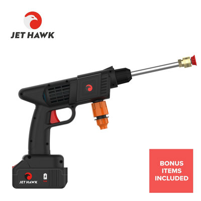 Jet Hawk Cordless Handheld 21V Pressure Washer with 5m Hose