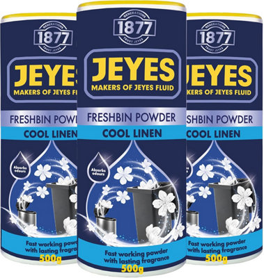 Jeyes Freshbin Powder 3 x 550g - Fast-Acting Bin Freshener & Odour ...