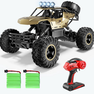 Jiakora Durable Off-Road RC Car 4WD Metal Shell Dual Motors LED ...