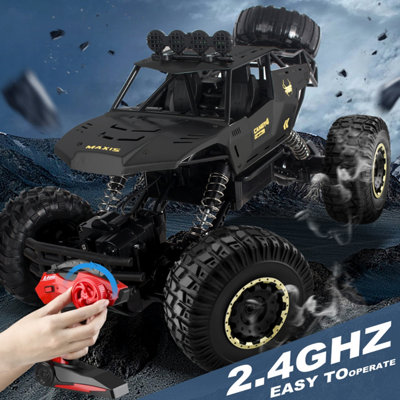 Jiakora Durable RC Monster Truck 4WD Metal Shell Dual Motors LED ...