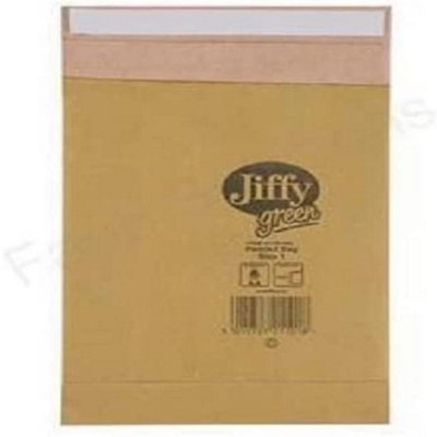 JIFFY PADDED BAG ENVELOPES NO.1 BROWN 165X280MM REF JPB-1 PACK OF 100