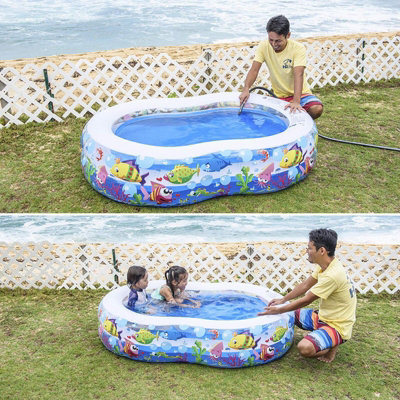 Jilong Figure 8 Pool - Large Swimming Pool for Children with Fun Sea ...