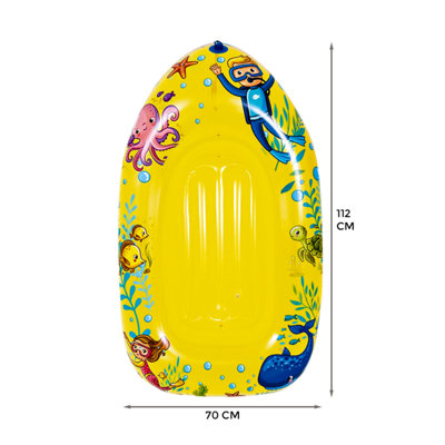 Jilong Inflatable Lilo Float Yellow Children Kids Sea Life Pool Water ...