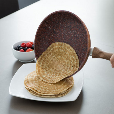 JML - COPPER STONE PANS NON-STICK & HARD WEARING WITH WOOD EFFECT ...