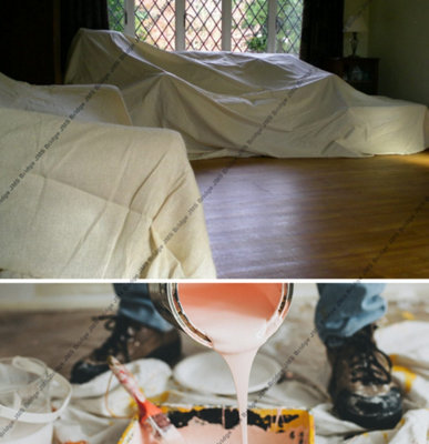 JMS Bridge 12ft x 9ft Cotton Canvas Heavyweight Dust Sheet Drop Cloth ...