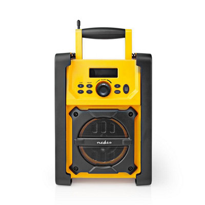 Job Site FM Radio with Bluetooth, IPX5 Water Resistant Portable Heavy ...
