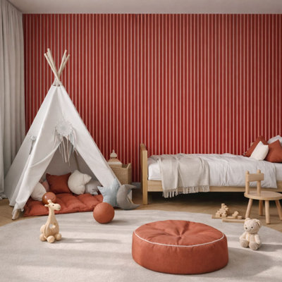 Jobu Home - Acoustic Wall Panels in Red Wonder with White Backing ...
