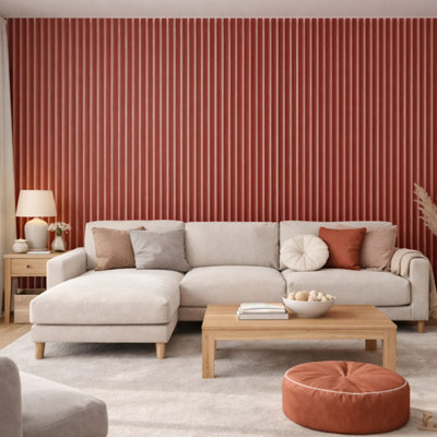 Jobu Home - Acoustic Wall Panels in Red Wonder with White Backing ...