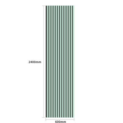 Jobu Home - Pastel Green Acoustic Slatted Panels for Wall Décor - 240cm ...