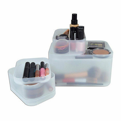 JOCCA Organiser Boxes Transparent, Compact & Multi-purpose Storage Box ...