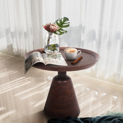 JOE CONICAL END TABLE - MANGO WOOD - L45 X W45 X H40 CM - BROWN