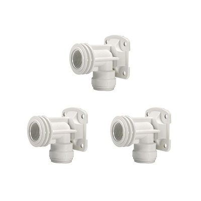 John Guest JG Speedfit 3x Plastic Back Plate Elbow 15mm | DIY at B&Q
